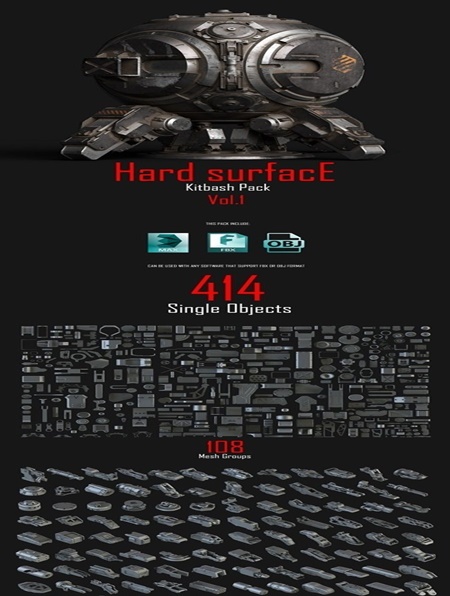 Hard Surface Kitbash Pack 01