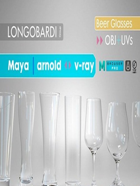 Beer glass collection 3d Models