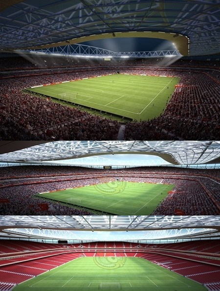 Soccer Stadium with Animated Fans